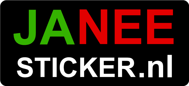Ja Nee Sticker - Hier aanvragen